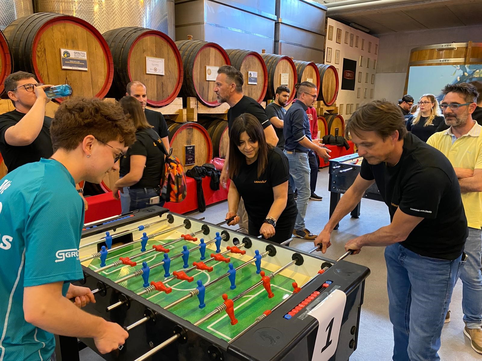 Successful participation in the table football tournament • LignoAlp